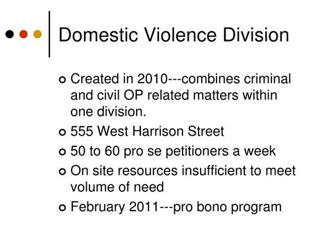 Ppt Domestic Violence Division Order Of Protection Pro Bono