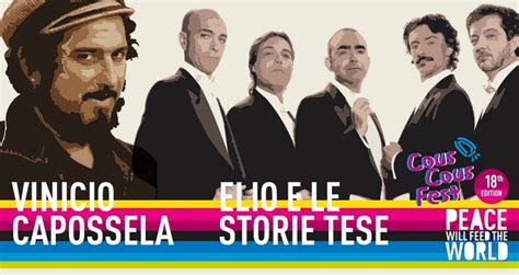Al Via Il Cous Cous Fest Sul Palco Caparezza Capossela Ed Elio E Le Storie Tese