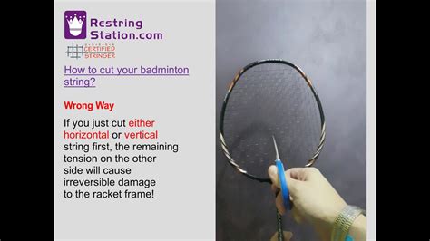 How To Cut Your Badminton String Youtube