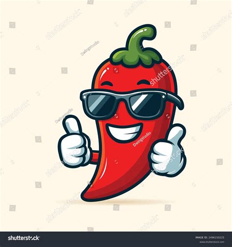Chili Vector Design Character Template Stock Vector Royalty Free