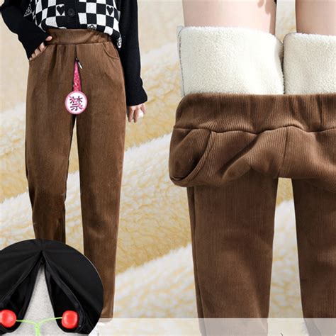 야외 섹스 바지 여성 겨울 따뜻한 두꺼운 옷 섹시한 높은 허리 바지 여성 지퍼 오픈 가랑이 이국적인 의상 공공 착용 바지