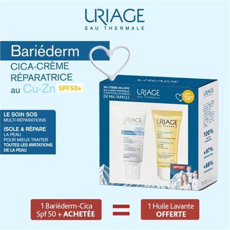 Uriage BARIÉDERM CICA Crème Protectrice au Cuivre Zinc SPF50 Huile