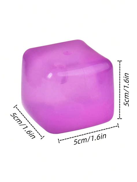 Colorful Crystal Ice Cube Stress Relief Cube Squish Ball Pressure Releasing Toy Holiday Small