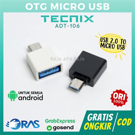 Promo Konektor Otg Micro Usb To Usb Sambungan Adaptor Adapter Connector Hp Putih Kota Bekasi