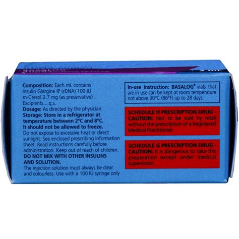 Buy Basalog Complimentary 100 Iu Syringe 100 Iu Ml Injection Vial 3