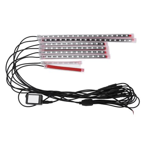 Motocicleta Rgb Luz Ambiental App Bluetooth Control Remoto 12v 8 Led