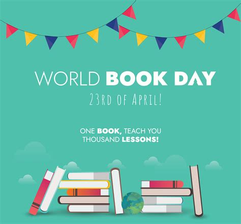 World Books Day Happy World Book Day 2023 Celebration Cover With Pile
