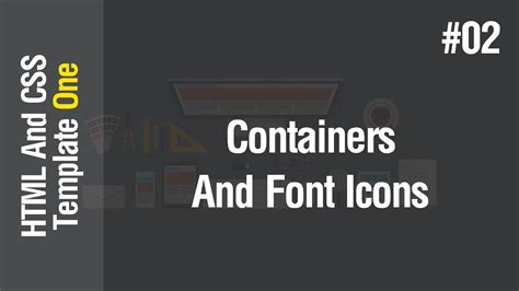 Arabic HTML CSS Template One Create Containers And Add Font Icons YouTube