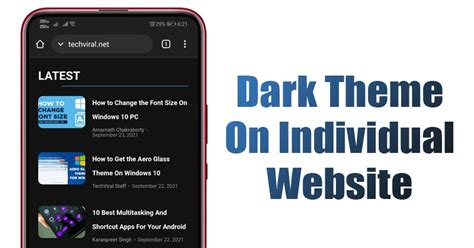 How To Enable Disable Dark Theme On Per Site Basis