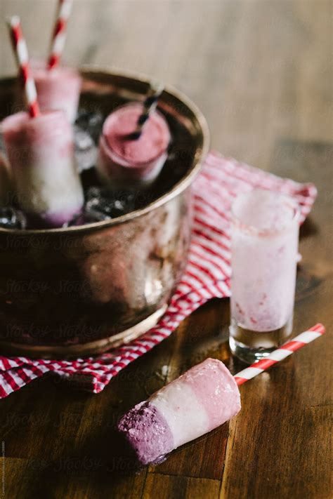Homemade Frozen Yogurt Fruit Pops By Stocksy Contributor Cwp Llc