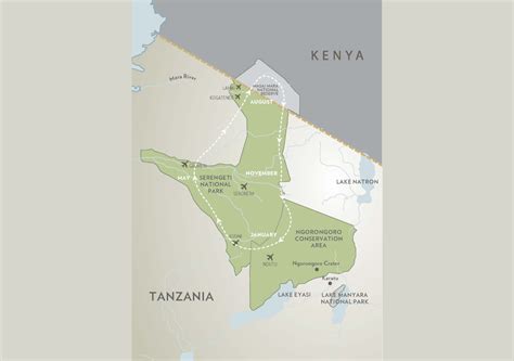 Wildebeest Migration Map