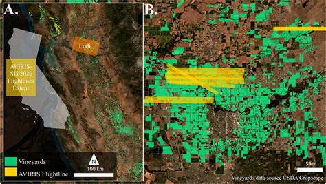 Area Of Interest Aoi Highlighting Aviris‐ng Acquisitions Which