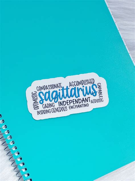 Sagittarius Zodiac Sticker Water Resistant Vinyl Decal Etsy
