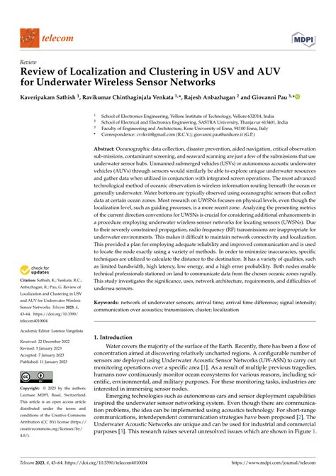 Pdf Review Of Localization And Clustering In Usv And Auv For