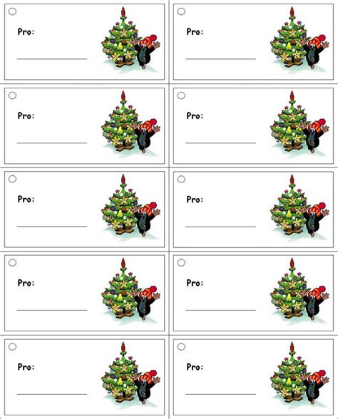 Christmas Tree Name Tags For Pro