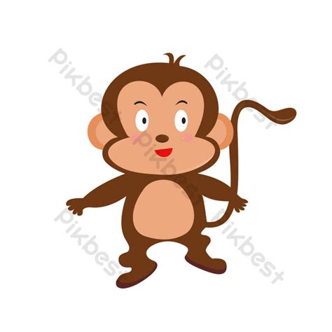 만화 원숭이 일러스트 Cdr 무료 다운로드 Pikbest