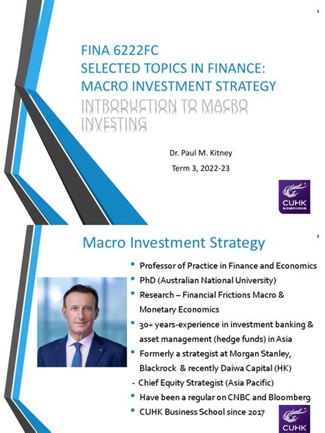 Lecture 1 Introduction Macro Investing Pdf