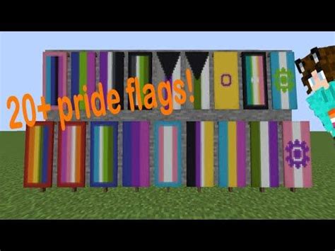 LGBTQ Pride Flags In Minecraft Banner Tutorial YouTube Minecraft Banner Designs Minecraft