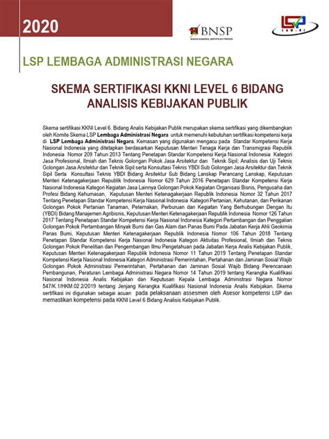 Lsp Lan Skema Kkni Level 6 Pdf