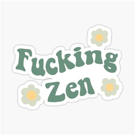 Zen Sticker For Sale By Anniehallart Redbubble