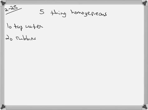 Solvedapart From Food List Five Things In Your Home That Are Homogeneous
