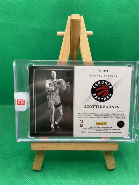 2021 22 Panini Noir Scottie Barnes Rc【舒克卡社】 猛龙新王 斯科蒂 巴恩斯 新秀 Rpa 签字 卡签
