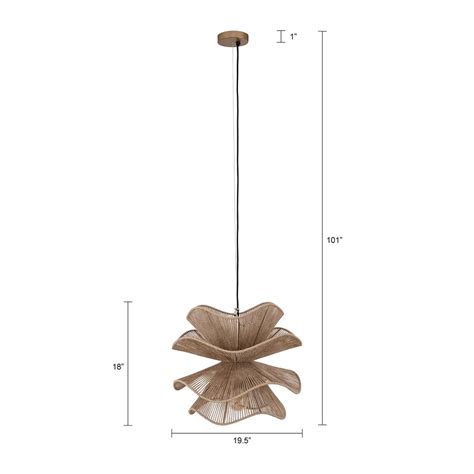 Sage Collection 2 Light Penadant With Sculptural Handwoven Jute Shade