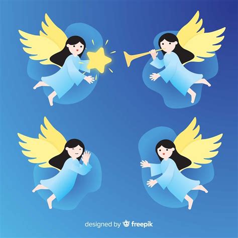 Vektor Tokoh Malaikat Unduh Vektor Berkualitas Tinggi Gratis Dari