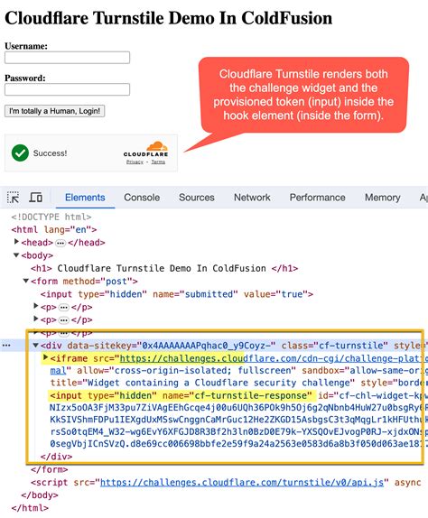 Using Cloudflare Turnstile Recaptcha Alternative In Coldfusion