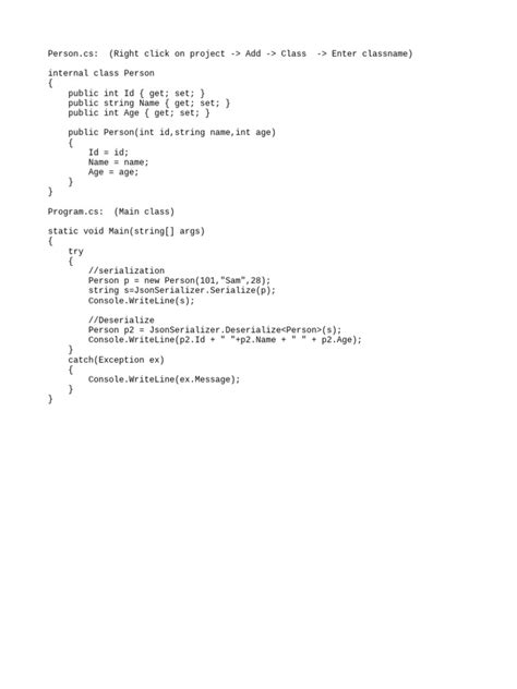 Person Cs Right Click On Project Pdf