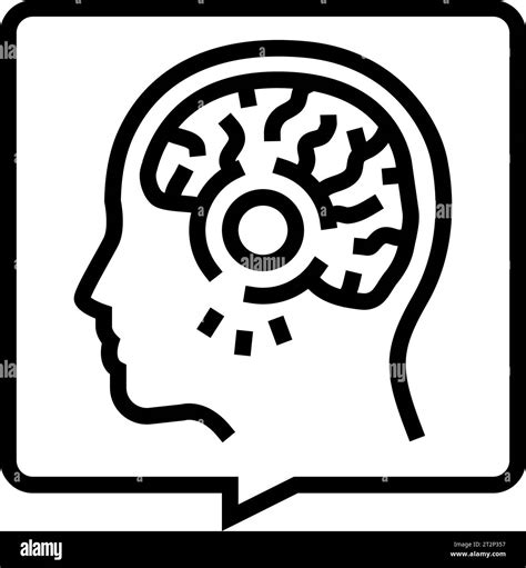 Headache Diagnosis Neurologist Line Icon Vector Illustration Stock