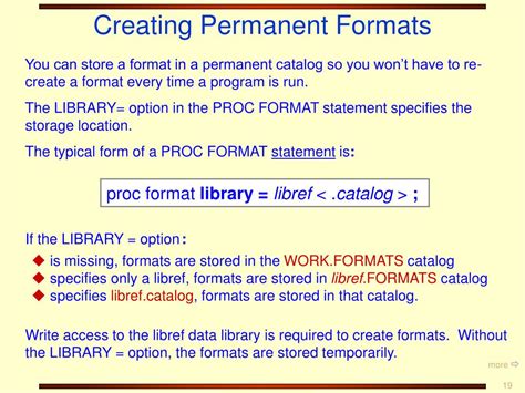 Ppt Introduction To The Sas ® Systems Proc Format Powerpoint