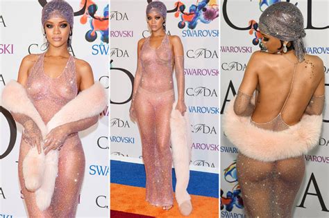 Rihanna In Twitter War With Tlc Over Naked Cdfa Awards Dress Ibtimes Uk