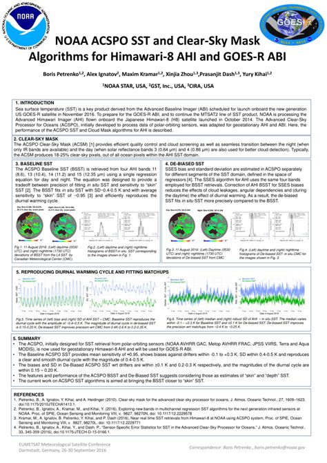 Pdf Noaa Acspo Sst And Clear Sky Mask Algorithms For Himawari 8 Ahi And Goes R Abi