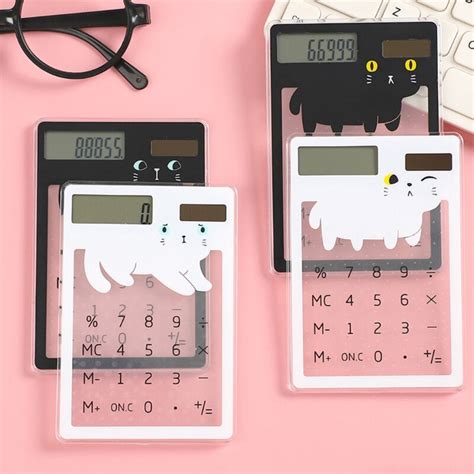 Cute Cartoon 8 Digit Calculator Solar Energy Mini Vicedeal