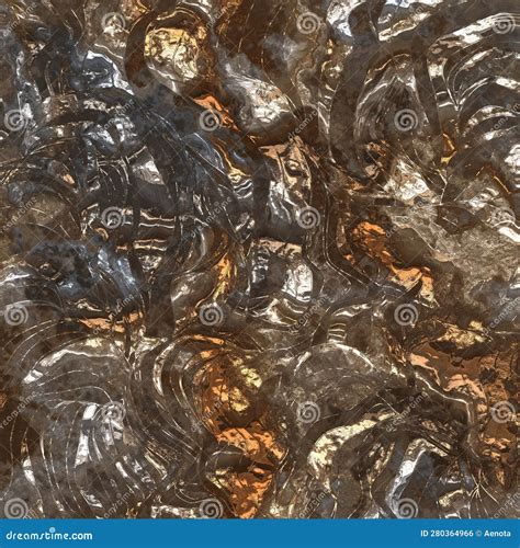 Crumpled Plating Shiny Background Stock Illustration Illustration Of