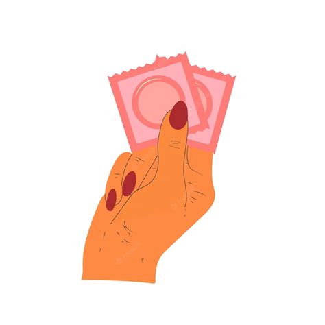 Premium Vector Sex Life A Hand With Colorful Manicure Holding A