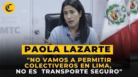 PAOLA LAZARTE Titular Del MTC Afirma Que Los Colectivos NO SON Un