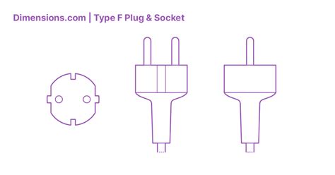 Type F Plug Socket Dimensions Drawings Dimensions Com