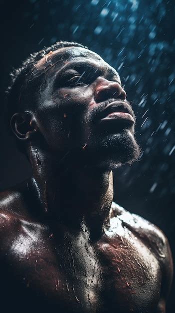 Premium AI Image A Hyperrealistic Portrait Of A Powerful But Grieving
