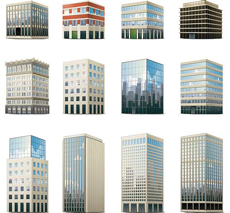 138900 Edificios De Oficinas Ilustraciones Gráficos Vectoriales