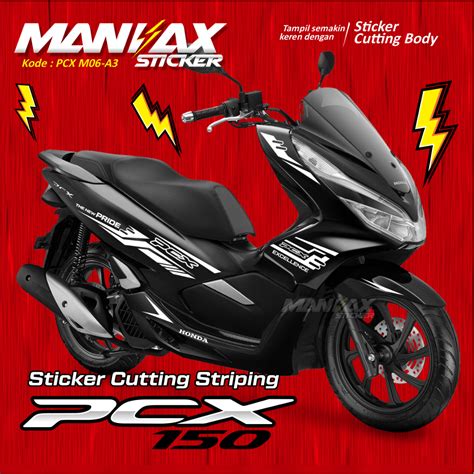 Jual Sticker Pcx Putih Pcx Sticker Cuttin Putih Sticker Honda Pcx