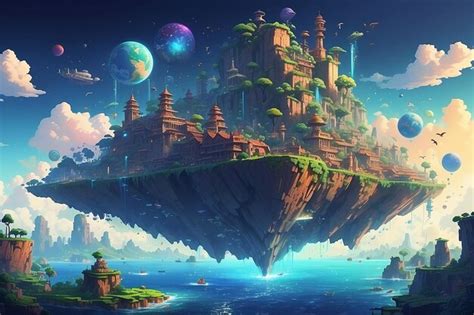 Premium Ai Image Pixelated Tech Odyssey