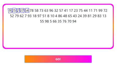 Frame Each Number In HTML And Javascript Stack Overflow