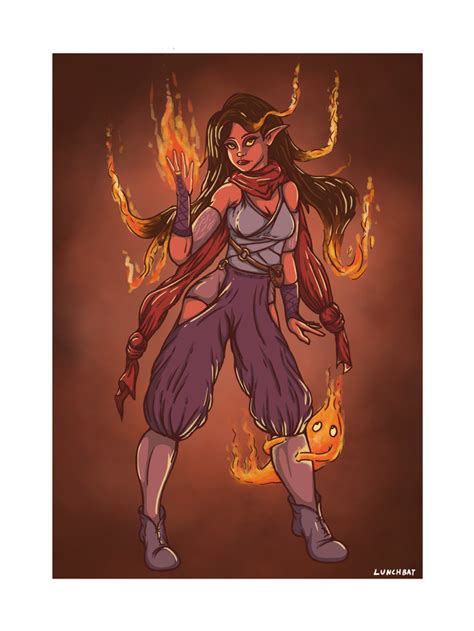 Rf Cynder Pendragon The Fire Genasi Wildfire Druid For Ublueeyes12