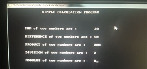 C Calculation Program 1