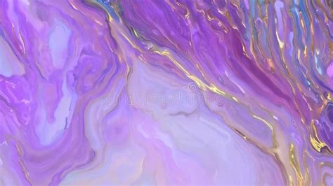 Dynamic Fluid Art Animation With Swirling Purple Pink Green Gold Mixed Colors Stock Video