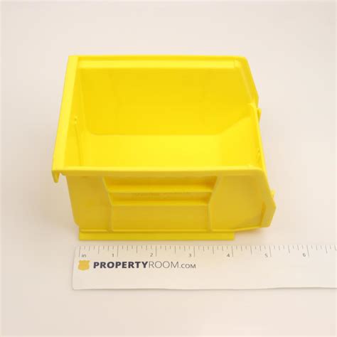 Uline Yellow Plastic Stackable Bins 24 Pieces Property Room