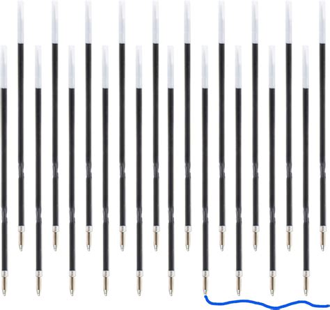 Hlpha 20 Pieces Ballpoint Pen Refills Blue Ink 10mm Medium Point