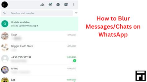 How To Blur Messages Chats On WhatsApp Faqontech